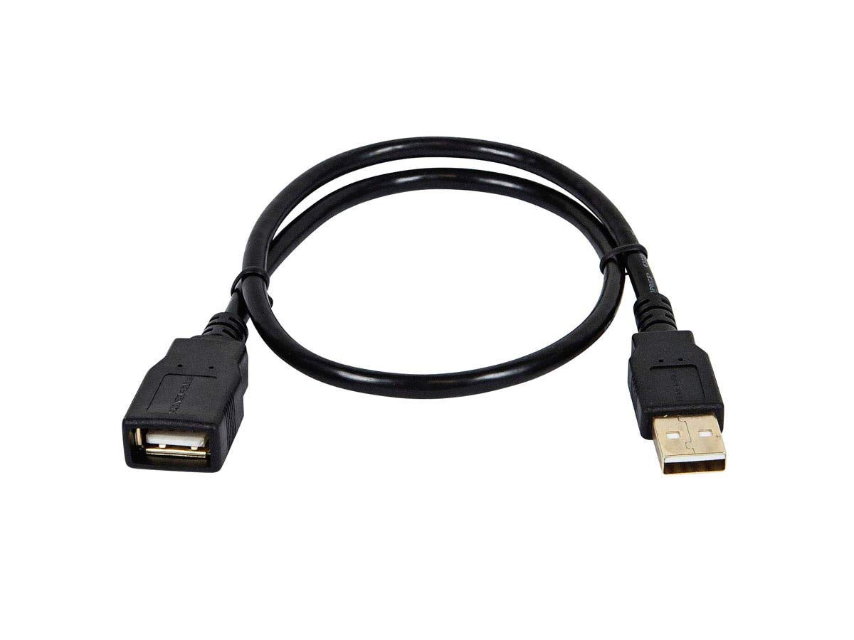 Amazon.com: USB 2.0 A Male to A Female Extension 28/24AWG Cable - 1.5ft ...