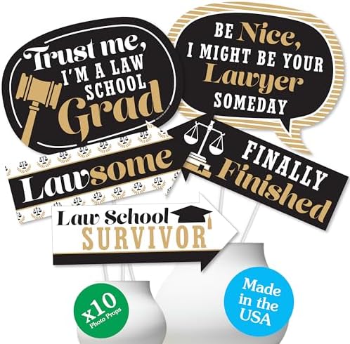 Amazon.com: Big Dot of Happiness Funny Law School Grad - Future Lawyer ...