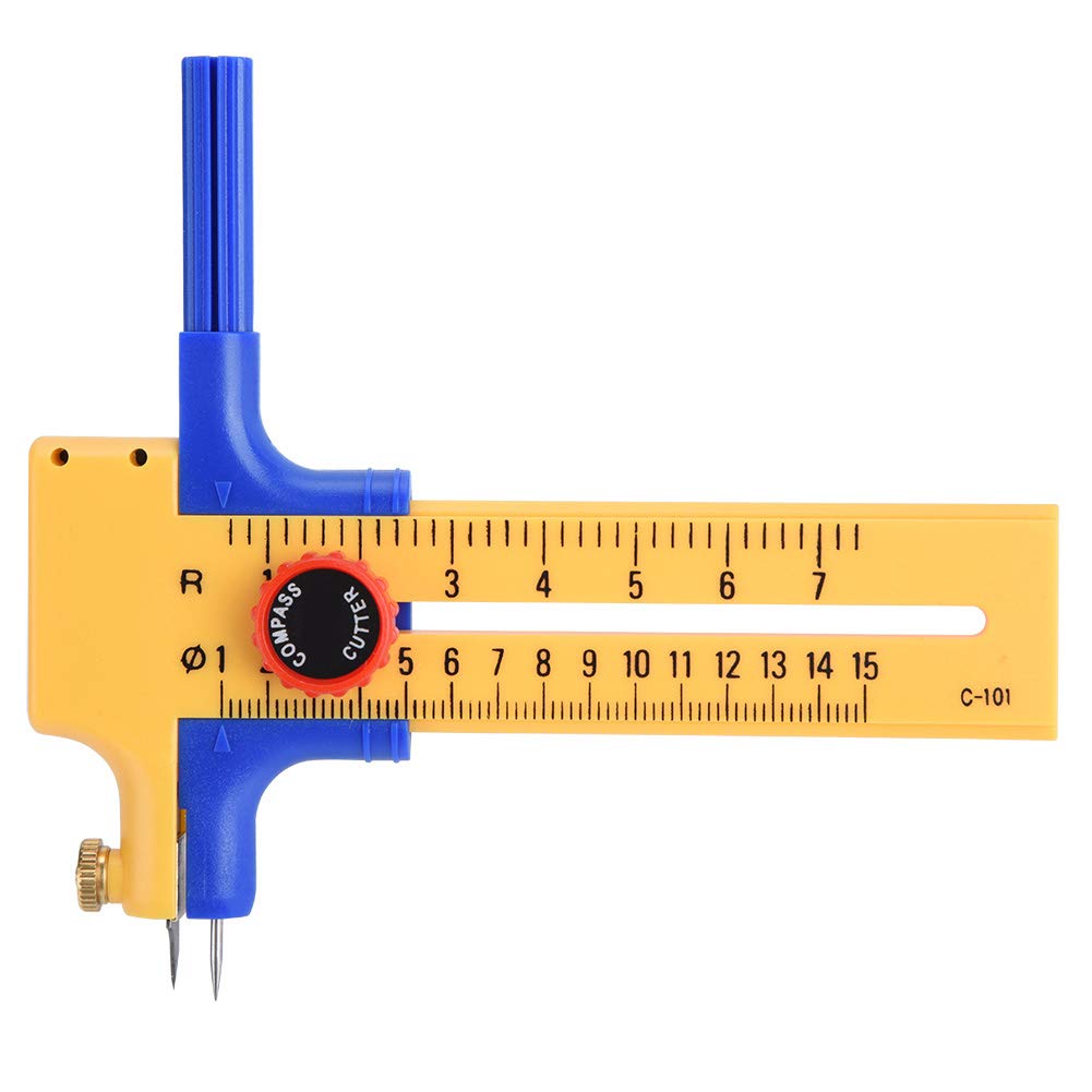 Buy TOPINCN Compass Circle Cutter Paper Trimmer Circular Cutting Tool ...