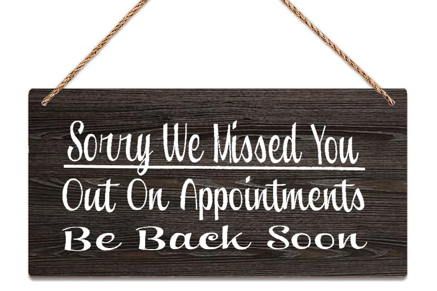 Amazon.com : Wooden Sign Room Decorations Sorry We Missed You Out On ...
