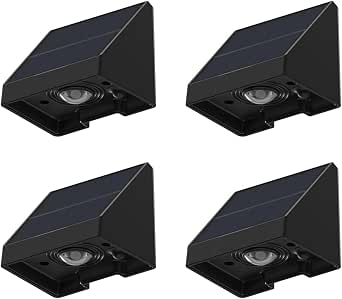 Auraglow Solar Fence, Wall & Post Lights – IP54 Waterproof Garden ...