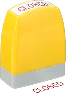 Amazon.com : PATIKIL Closed Notice Stamp Self Inking, Red Ink Office ...