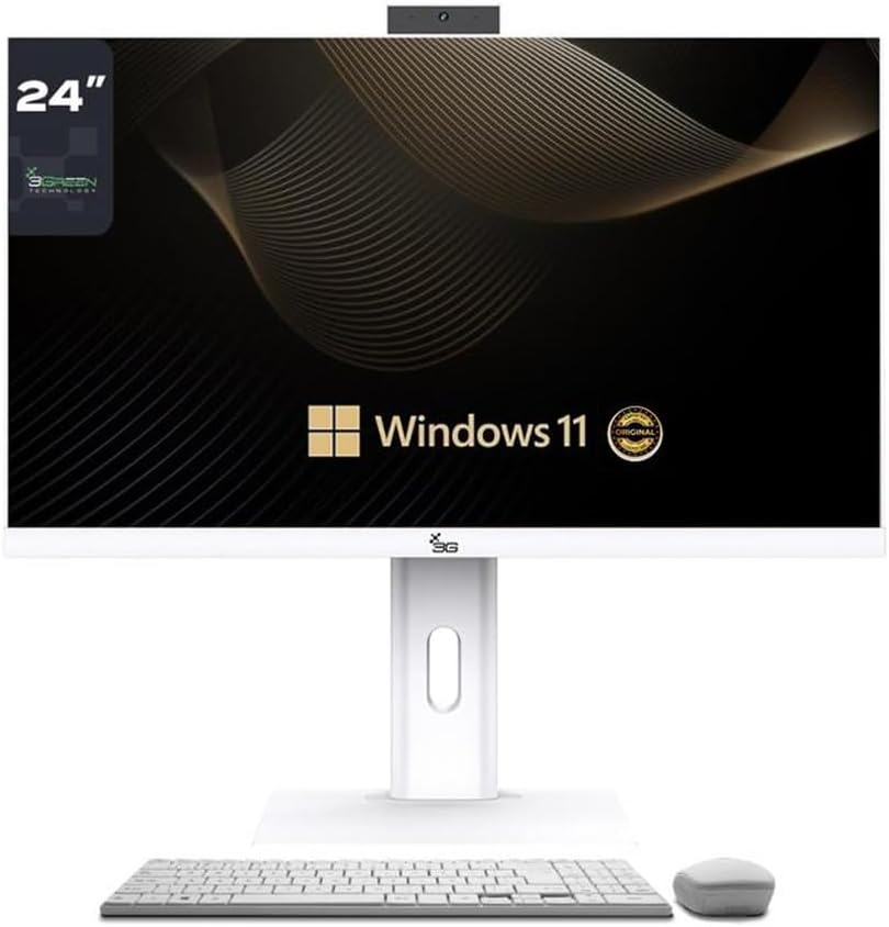 Computador All In One 24" Branco, Intel i3 9100, 8GB DDR4, SSD 256GB ...