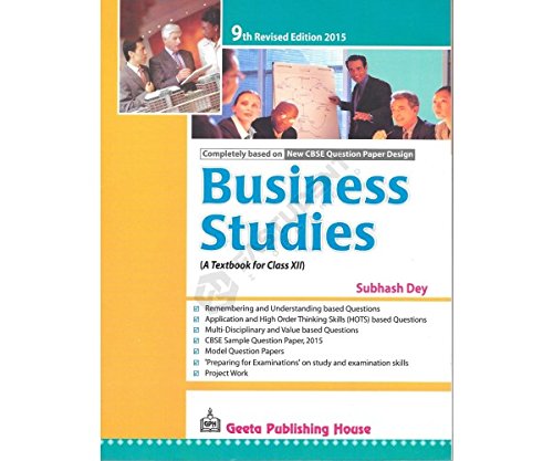 Business Studies: A Textbook for Class XII : Subhash Dey: Amazon.in: Books