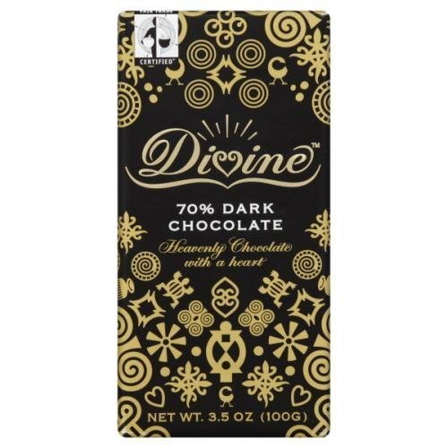 Amazon.com : Divine Chocolate 70% Cocoa Dark Chocolate Bar (10x3.5oz ...