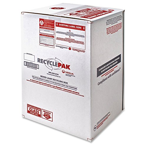 Standard Lamp Recycling Box Hazard 4 8ft Fluorescent Lamp Bulb