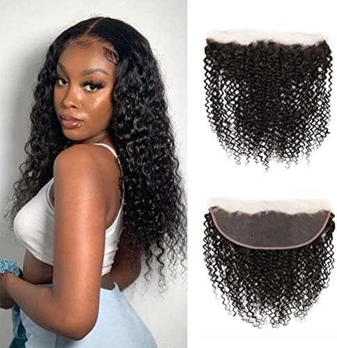 Amazon.com: 13x4 Lace Frontal Closure Kinky Curly Lace Frontal Closure ...