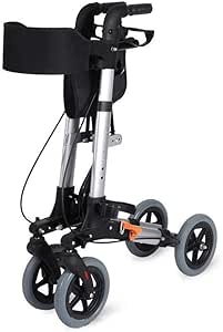 Amazon.com: All Terrain Foldable Mobility Rollators 4 Wheel with Seat ...