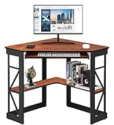 Amazon.com: VECELO Corner Computer Desk 41 x 30 inches with Smooth ...