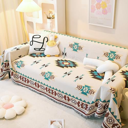 Aztec Navajo Throw Blanket Bohemian Tribal Ethnic Geometric Pattern Rug ...