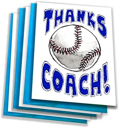 Amazon.com : 3-Pack All Star BASEBALL Coach (5x7) Thanks Coach Card ...