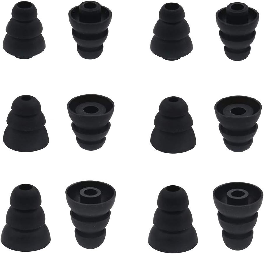 Amazon.com: BLLQ 6 Pairs Replacement Triple Flange Conical Ear Tips ...