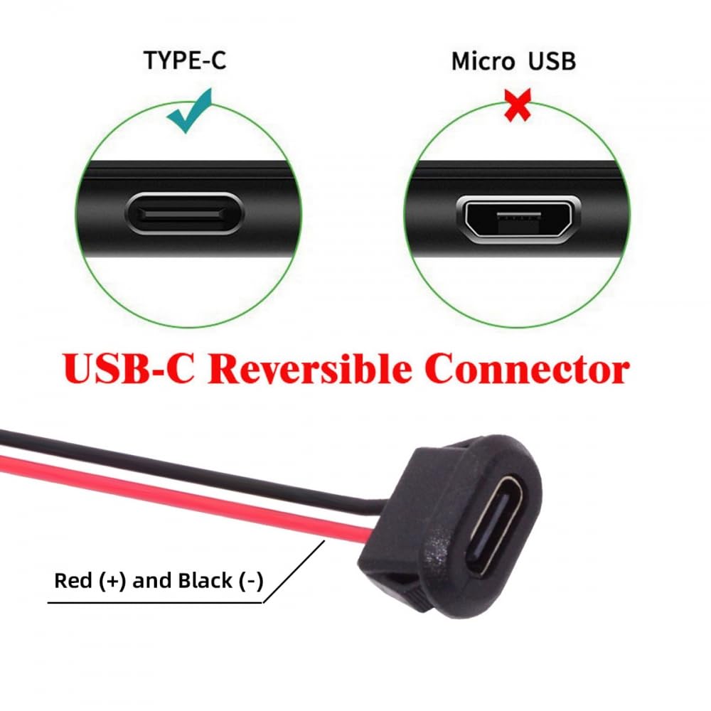 USB C Cables Type C Female To 4Pin Header Cable - USB C Pigtail DC 5V ...