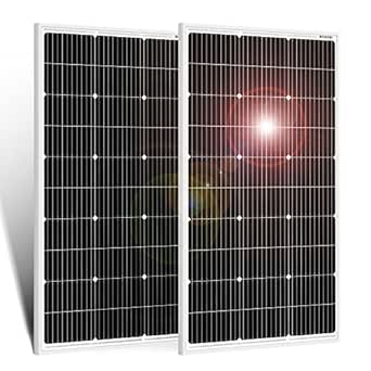 DOKIO 2PC Panneau Solaire 100W 18V Photovoltaïque Monocristallin 200W pour charger la Batterie ...