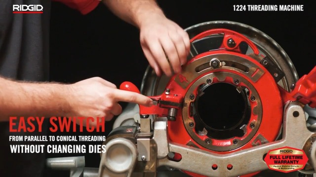 Watch RIDGID 26092 Model 1224 NPT 120-Volt Threading Machine for 1/4"-4 ...