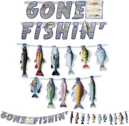 Amazon.com: Havercamp GONE FISHIN’ and STRING OF FISH Banners Bundle ...