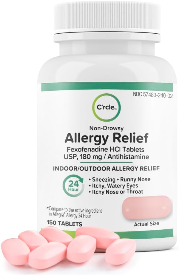 Amazon.com: GenCare - Allergy Relief Pills | Fexofenadine HCl 180mg 150 ...