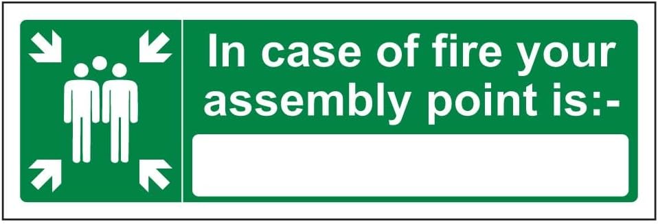 Fire Assembly Muster Point Plastic Sign with Fire/Emergency/Exit/Alarm ...
