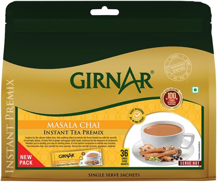 Amazon.com : Girnar Instant Chai (Tea) Premix With Masala, 10 Sachet ...