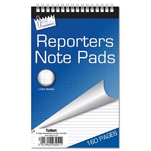 Spiral Bound Reporters Note Pad Book 160 Page 80 Sheet: 5055875434035 ...
