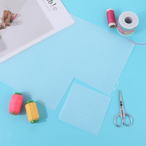 2 Pieces 7 Count Plastic Mesh Canvas Sheets, Eye Mesh for Therian Mask ...