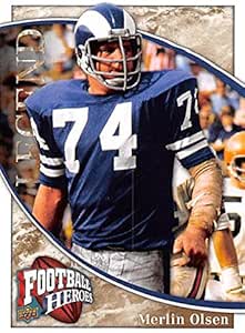 Merlin Olsen football card (Los Angeles Rams) 2009 Upper Deck Football ...