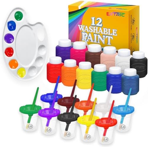 Amazon.com: Kids Paint Set - Kids Paint with Toddler Art Supplies ...