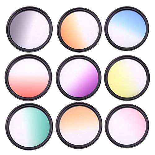 Generic Graduated Gradual Color DSLR Camera Lens Filter 49mm 52mm 55mm ...