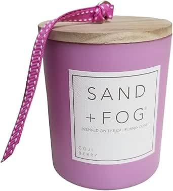 Amazon.com: Sand + Fog Scented Candle - Goji Berry– 100% Cotton Lead ...