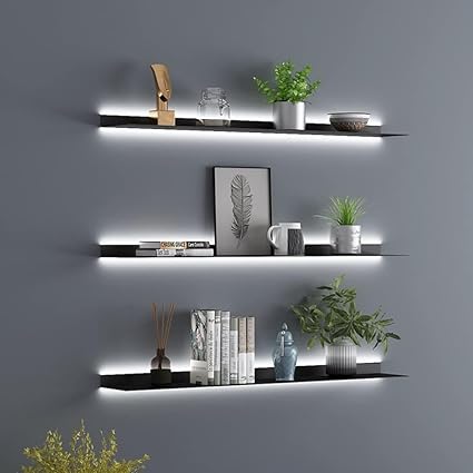 Wall Shelves Floating Shelves Light-Emitting Shelves, Wall Hanging ...