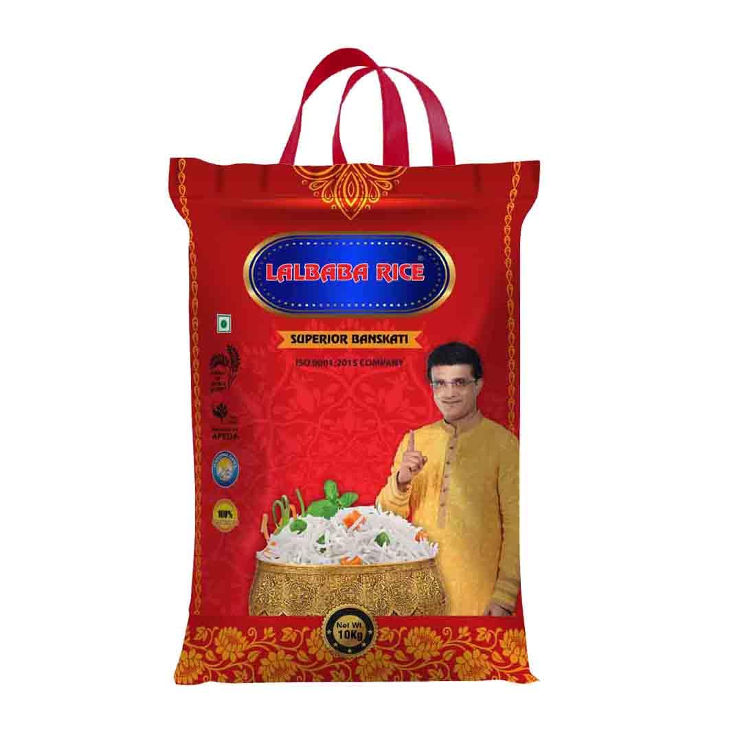 Buy LALBABA RICE Superior Long Grain Banskathi Rice 10 kg - Perfect Fit ...
