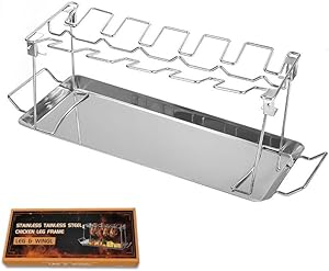 Amazon.co.jp: BBQ Rack, Grill Rack, Chicken Drum Stick Rack, Beque Rack ...