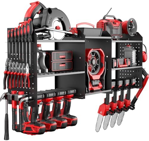 Amazon.com: TORACK Tool Storage Rack, Heavy Duty Steel Garage Wall ...