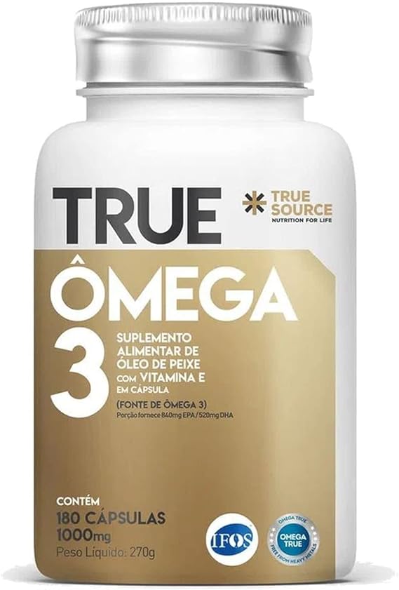 True Source Ômega 3 Com Vitamina E - 180 Cápsulas - : Amazon.com.br ...