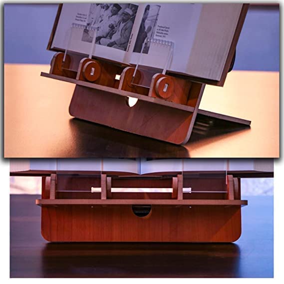 Arkit MDF Wooden Book Stand - Adjustable Reading Angles Reading , Book ...