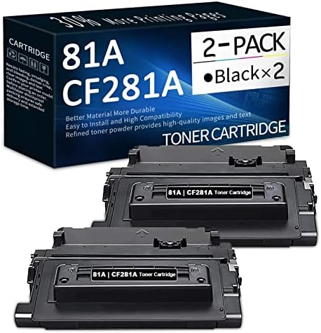 Amazon.com: 2-Pack Black 81A | CF281A Toner Cartridge Replacement for ...