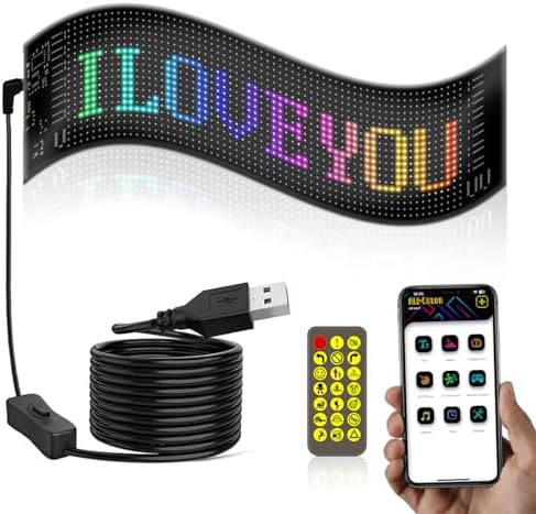 Amazon.com: Portable LED signs Customizable Display USB Scrolling LED ...