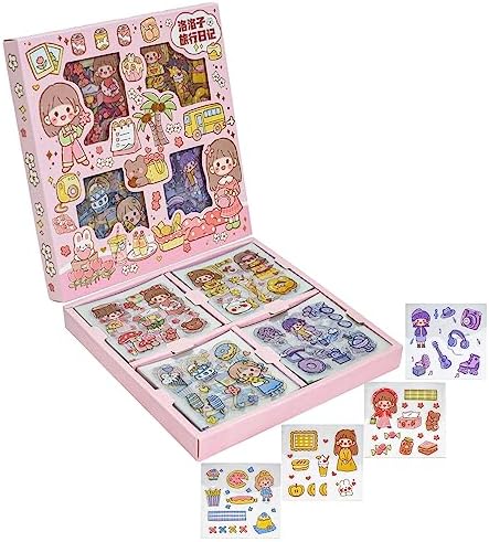 FunBlast Kawaii Stickers Set – Set of 2 Princess Dress-Up Change ...
