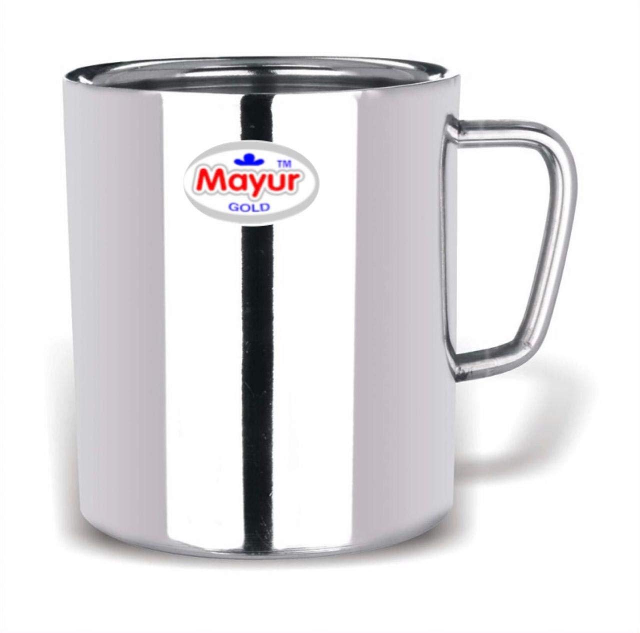 Buy Mayur Gold Stainless Steel Double Wall Big Sober Tea/Coffee Mug for ...