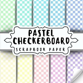 Pastel Checkerboard Scrapbook Paper: Decorative Double-Sided Pastel ...