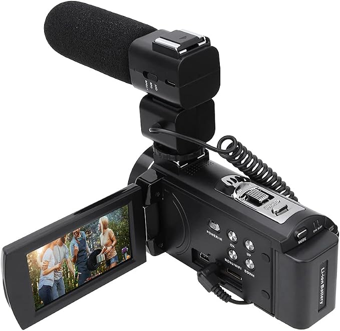 Tosuny Videocámara Videocámara, HDR-AE8 4K HD Videocámara Digital WiFi ...
