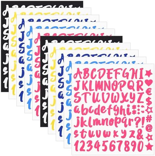 Amazon.com: Letter And Number Stickers, 10 Sheets Alphabet Stickers ...