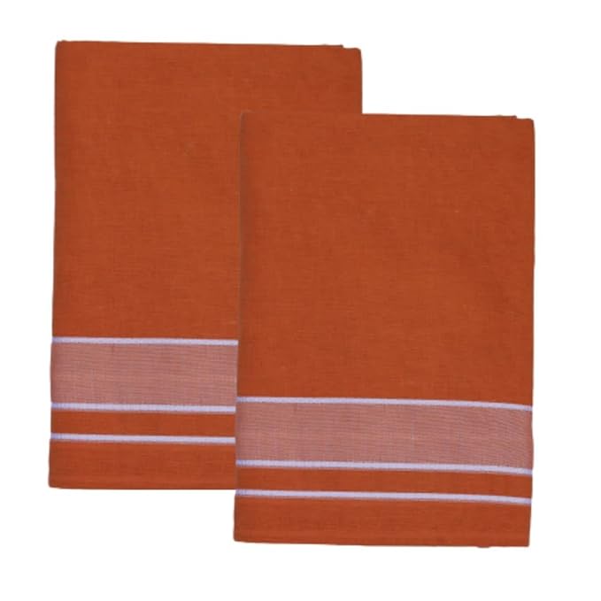 Color Kerala style (Mundus) Dhotis for Men Light Kaavi (Saffron) (Free ...