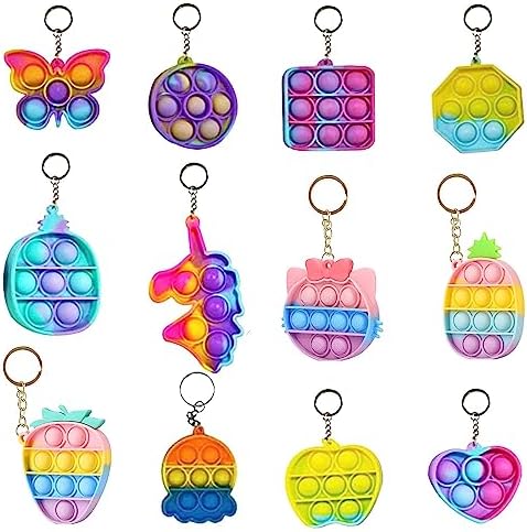 Ortono Pop it Fidget Keychain, Mini Fidget Toy Pop Fidget Toy, Stress ...