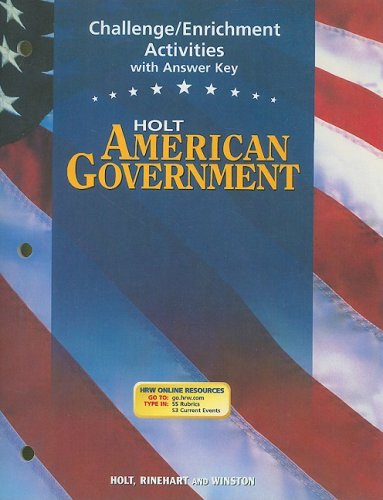 Amazon.com: American Government Challenge Enrichment Activities Grades ...