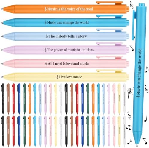 Amazon.com: Sayglossy 48 Pcs Music Ballpoint Pens Novelty Gifts 12 ...