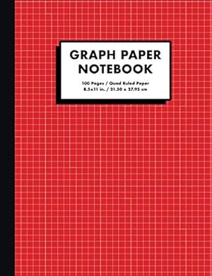 Graph Paper Composition Notebook: Grid Paper Notebook, Quad Ruled, 100 Sheets (Large, 8.5 x 11 ...