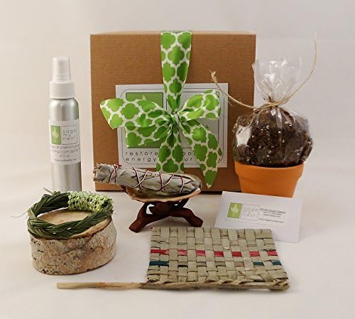 Amazon.com: Sage Cleansing Housewarming Gift Set with Sage & Green Tea ...