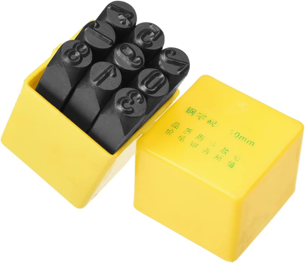 Amazon.com: Utoolmart Metal Number Stamp Tool Set,3/8" 10mm Digital 0 ...