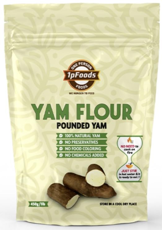Amazon.com : One Person Yam Flour (POUNDED YAM) (1 LBS) : Grocery ...